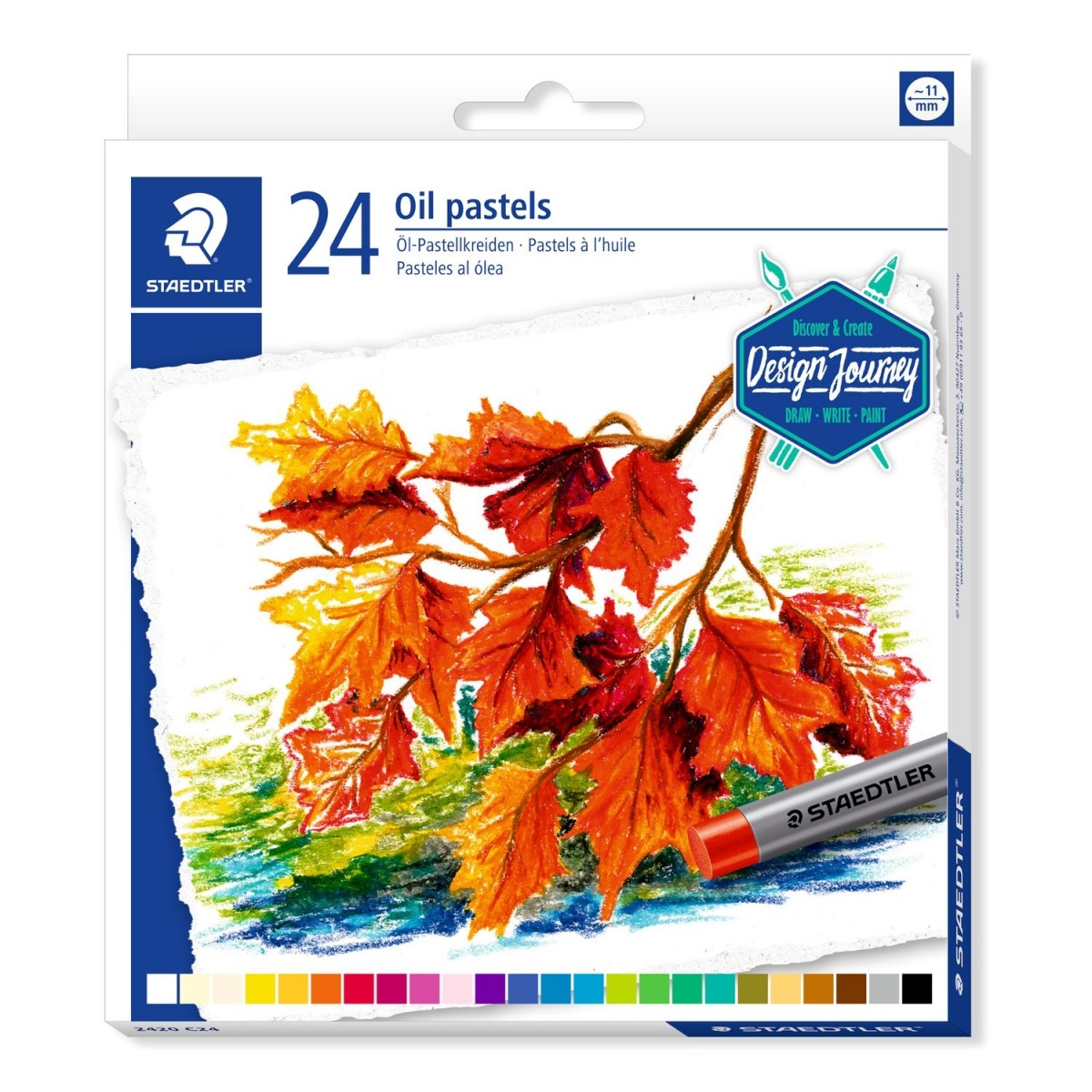 Staedtler oil pastels box of 24 assorted colours - School Locker