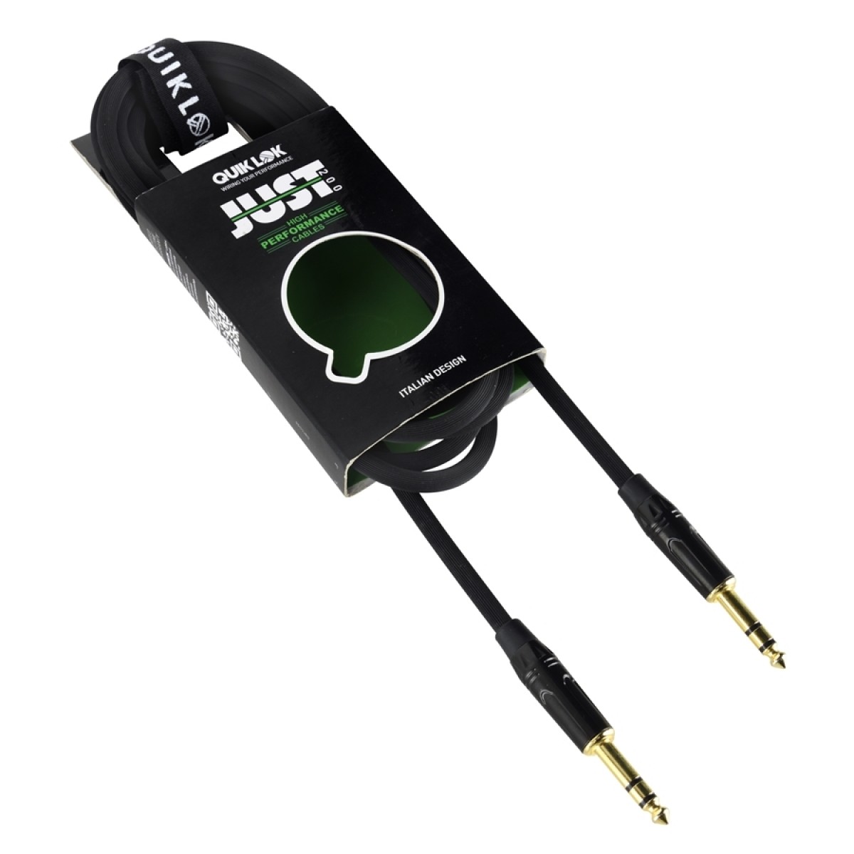 Quik Lok JUST JS 3 Instrument cable - Black - 3.0m (Stereo 6.3mm jack ...