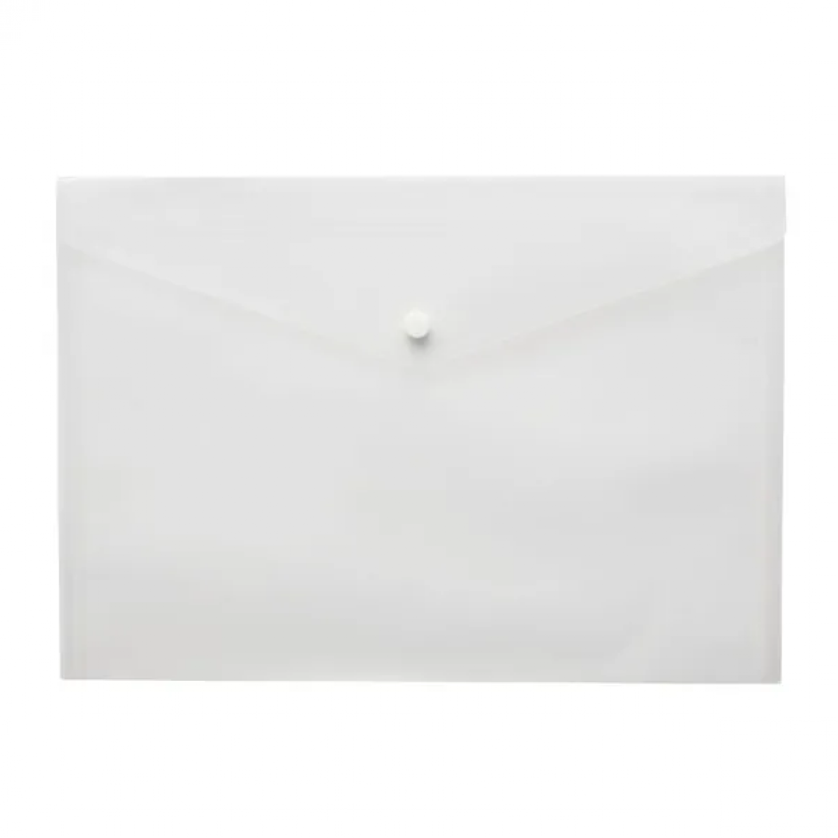 Document Wallet A4 Clear Transparent Press Stud - School Locker