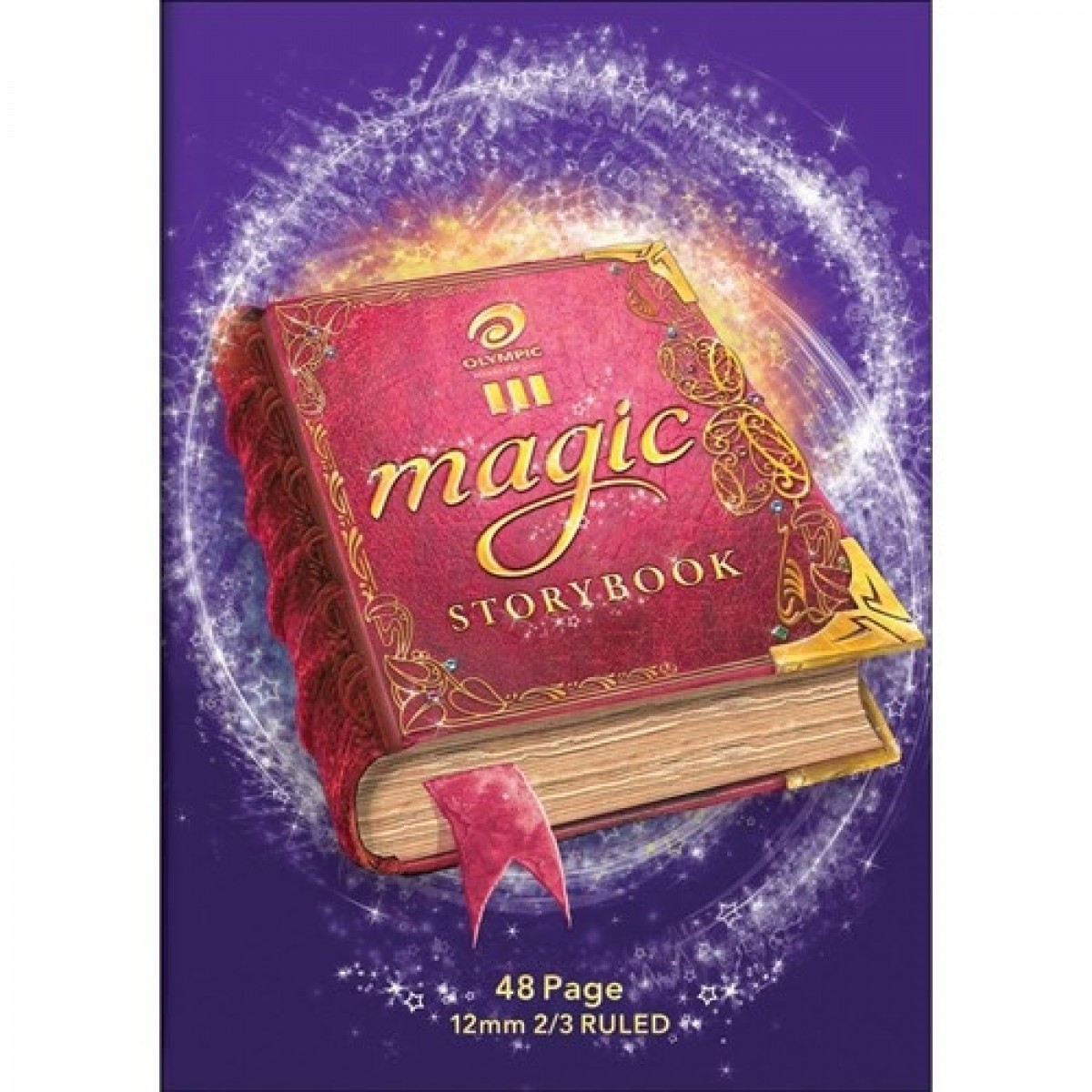 Book Magic Story Book A4 1/3 Plain 2/3 12mm Ruled 48pg - School Locker