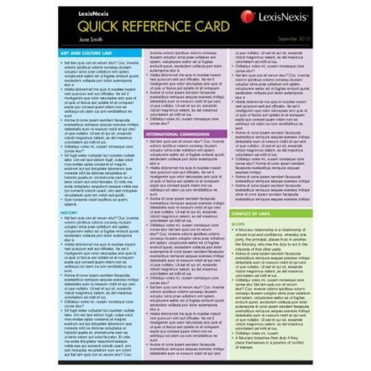 LexisNexis Quick Reference Card: Business Ethics - School Locker