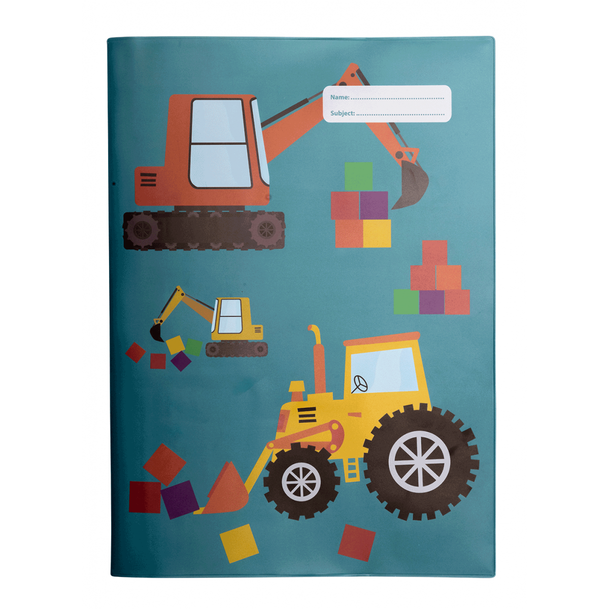 Spencil A4 Book Cover - Transport Town 2 - School Locker