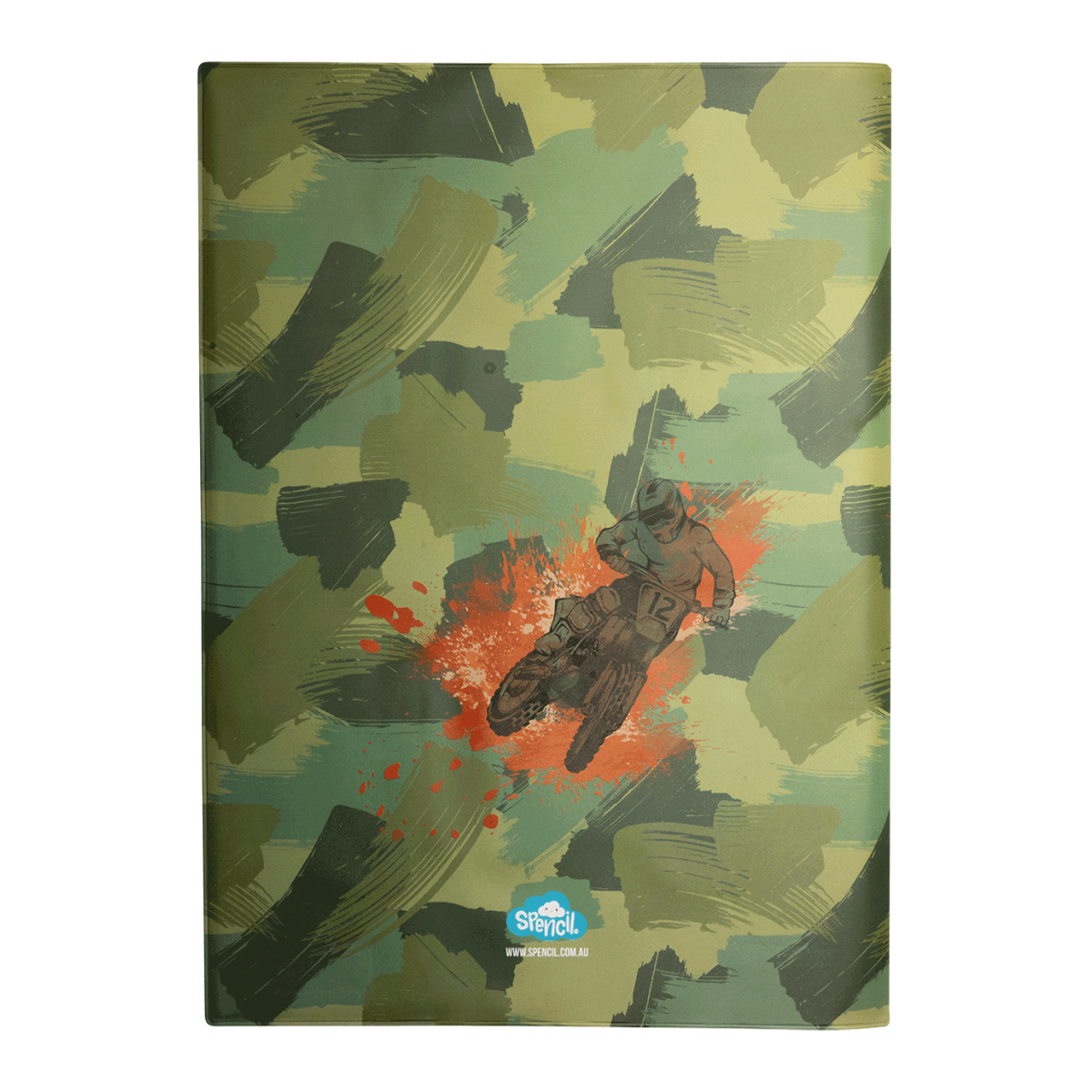 Spencil Scrapbook Cover - Camo Biker 1 - School Locker