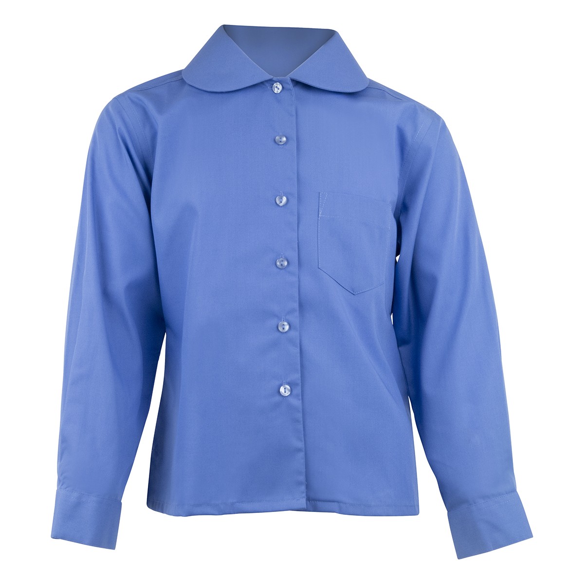 Girls Blue Long Sleeve Blouse - School Locker