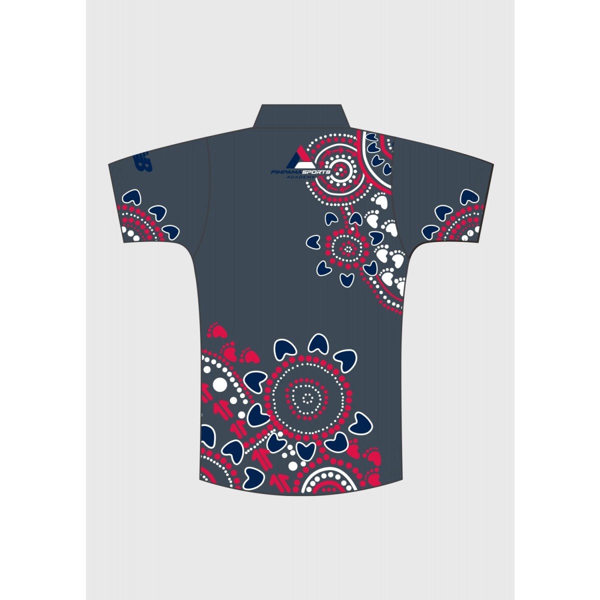 Short Sleeve Grey Male Indigenous Match Polo - School Locker