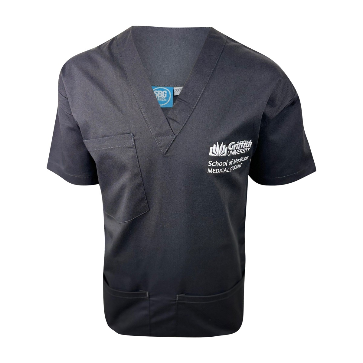 GU Medical Scrub Top Charcoal - School Locker