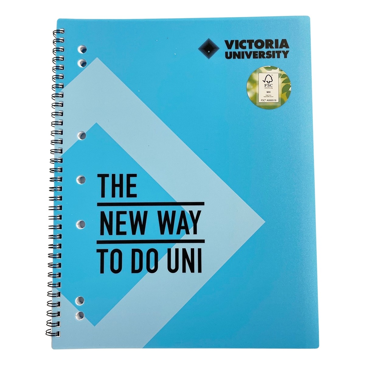 Victoria University VU A4 Notebook Blue 140pg - School Locker