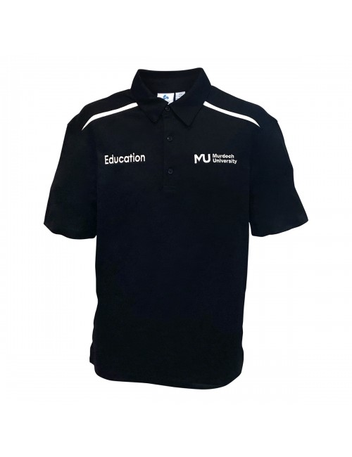 Men's Education Polo Black/White - School Locker