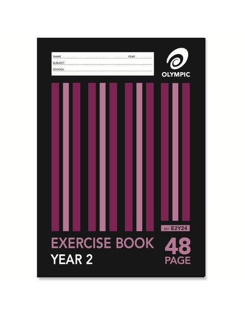 Exercise Book 48 Page Stripe Qld Yr 2 Olympic - School Locker