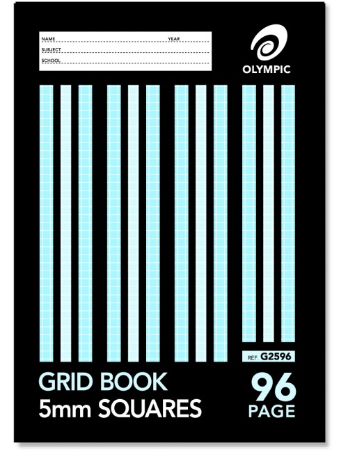 Australian Office Grid Book 5mm 96p 225 x 175mm - School Locker