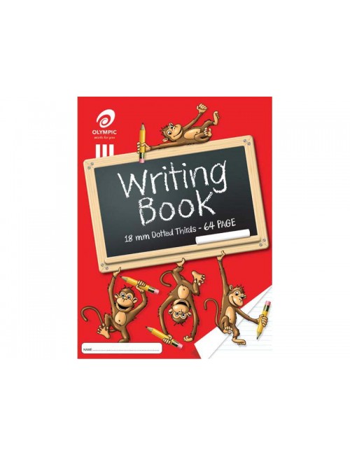 Australian Office Writing Book (Monkeys) 18mm Dotted Thirds - School Locker