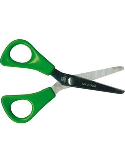 Scissors Micador 130mm Green Handle - Left Handed - School Locker