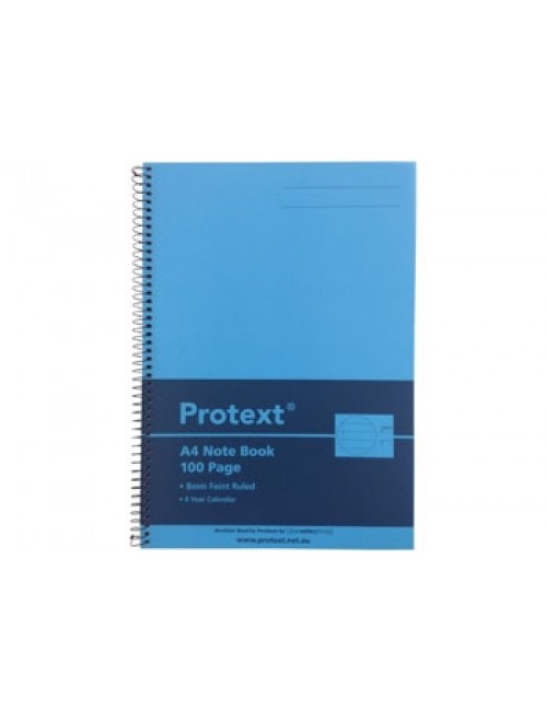 Protext A4 100pg PP Note Book Blue - School Locker