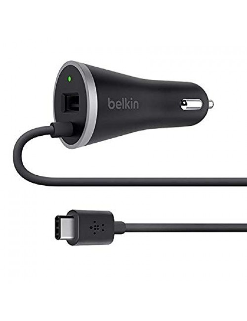 BELKIN 15W Hardwired USB-C Car Charger + USB-A Port - School Locker