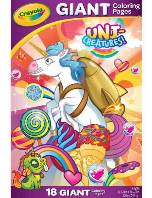 Crayola Giant Colouring Pages - Uni Creatures - School Locker