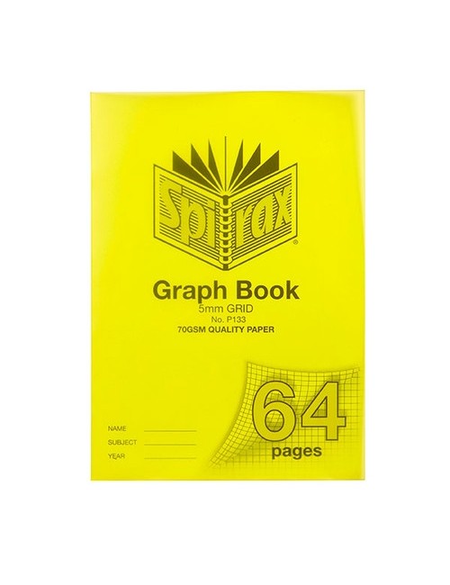 Spirax GRID BOOK A4 5MM 64PG - School Locker