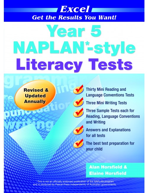 Pascal Press Excel NAPLAN*-style Literacy Tests Year 5 - School Locker