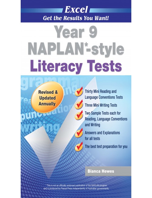 Pascal Press Excel NAPLAN*-style Literacy Tests Year 9 - School Locker
