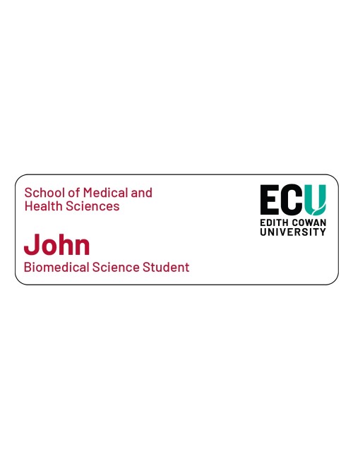 ECU Name Badge Bioscience Student - School Locker