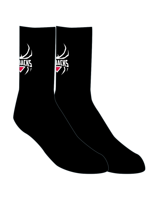 Redback Crew Sock Black - School Locker