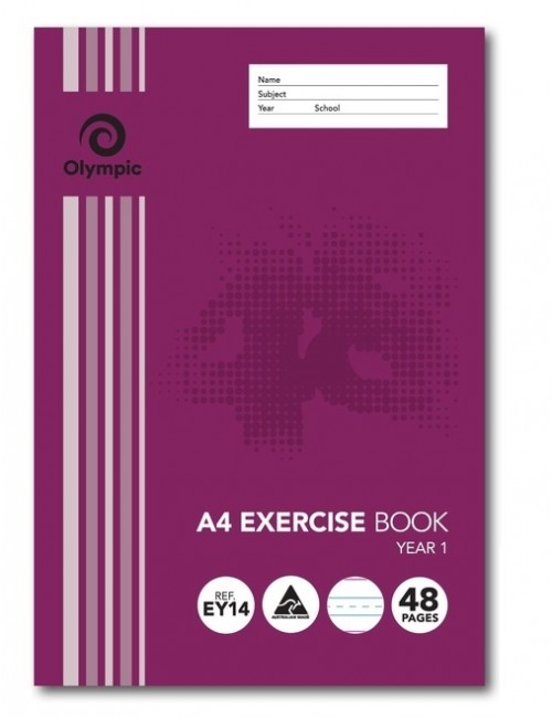 Exercise Book A4 48 Page Stripe Qld Yr 1 Olympic - School Locker