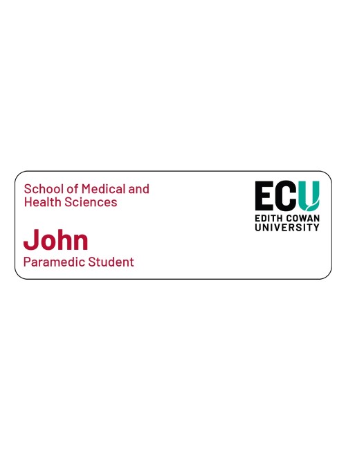 ECU Name Badge - Paramedic Student - School Locker