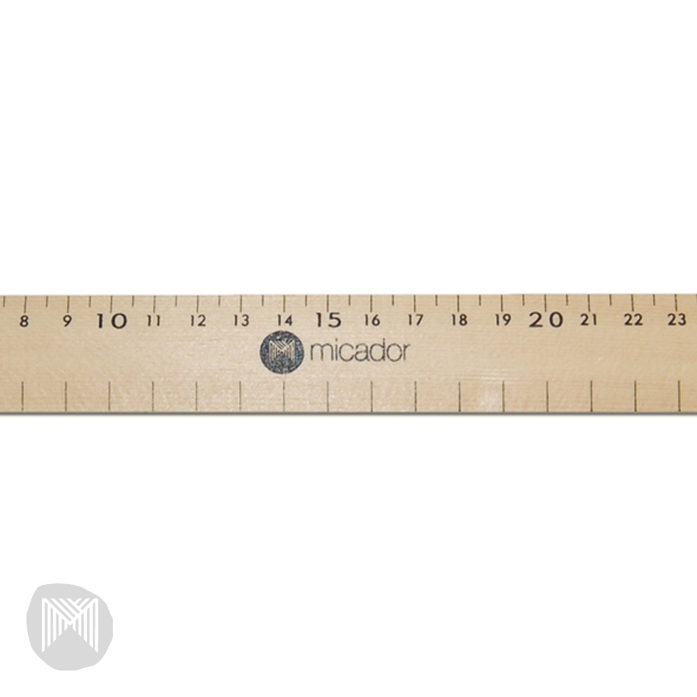 Ruler 30cm Wooden Plain Micador - School Locker