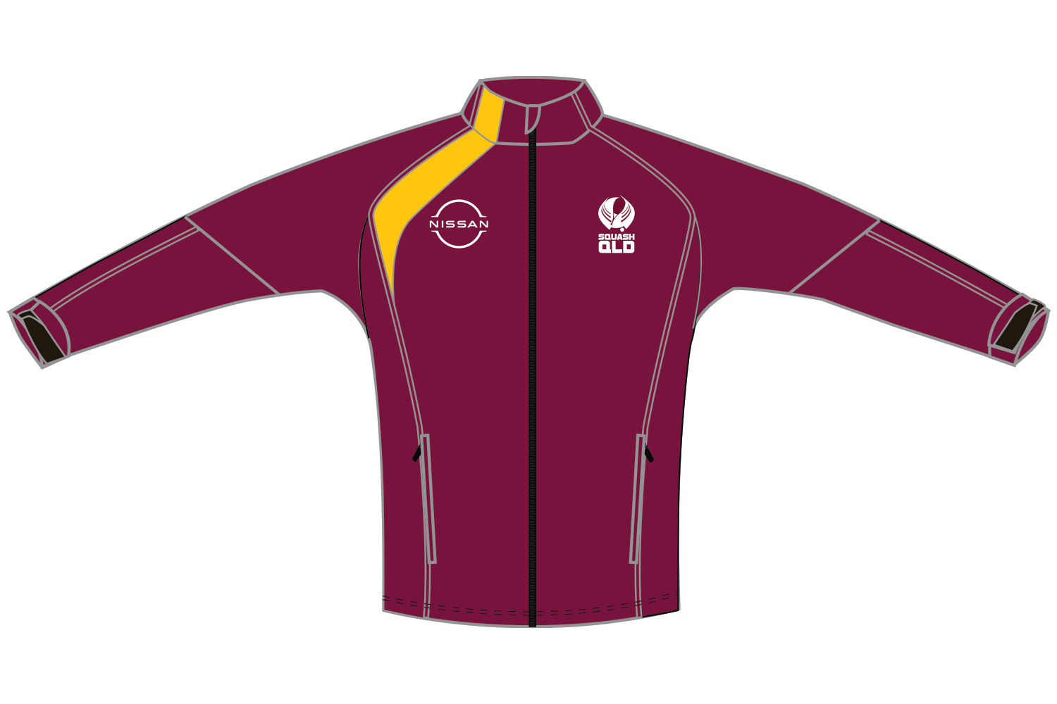 Squash Queensland Sharks Male Professional Track Jacket - School Locker