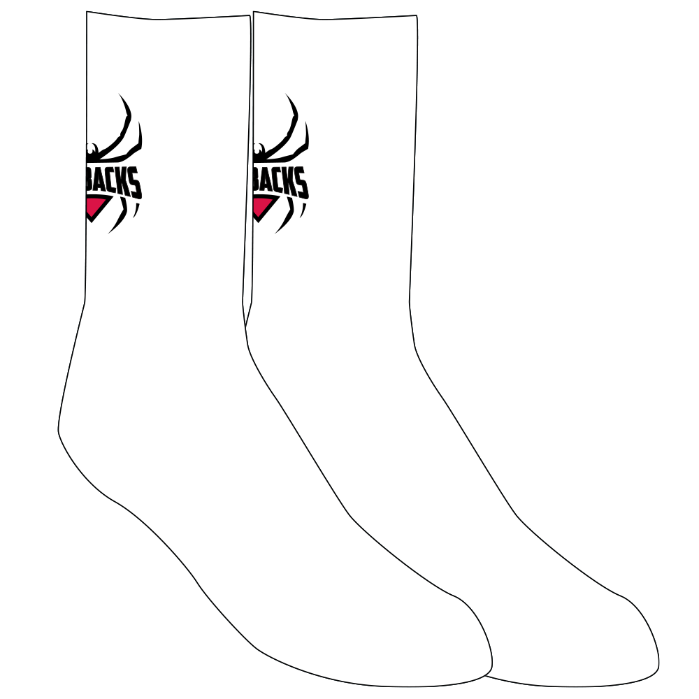 Redback Crew Sock White - School Locker