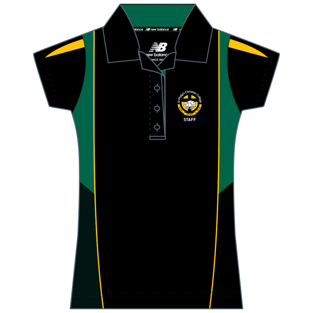 Staff Polo Black Female - St Philip's Christian College Uniform Shop