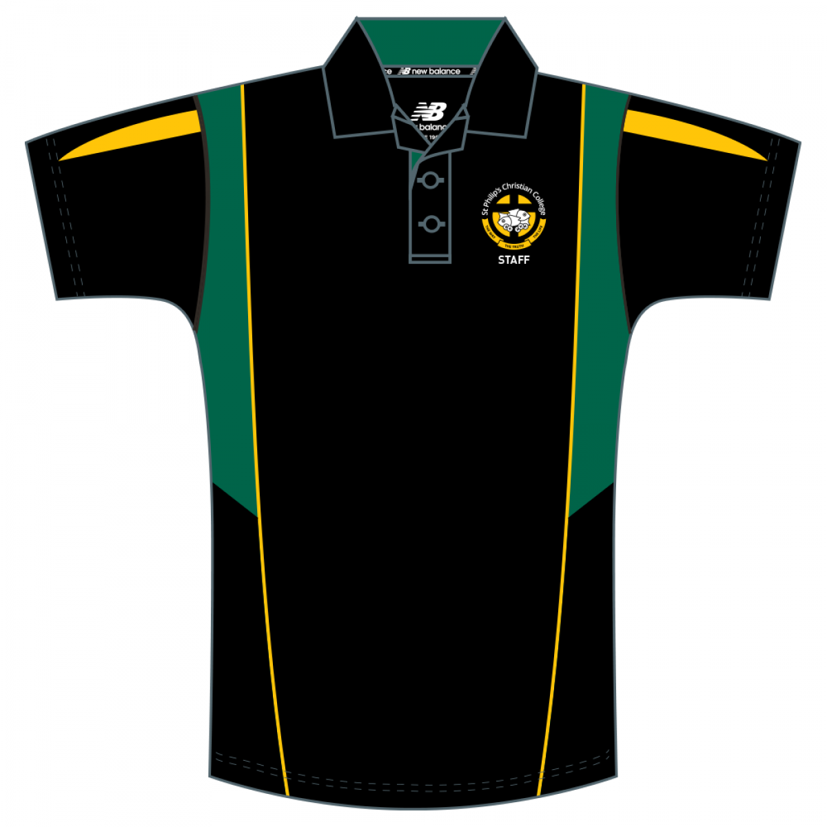 Staff Polo Black Mens - St Philip's Christian College Uniform Shop